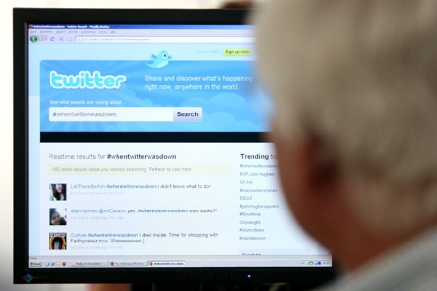 Another attack downs Twitter, briefly this time - CSMonitor.com