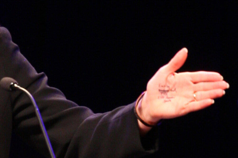 McCain: Palin reading from hand no different than using teleprompter ...