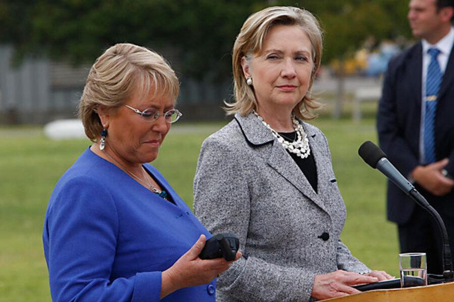 Chile earthquake: Hillary Clinton arrives with satellite phones ...