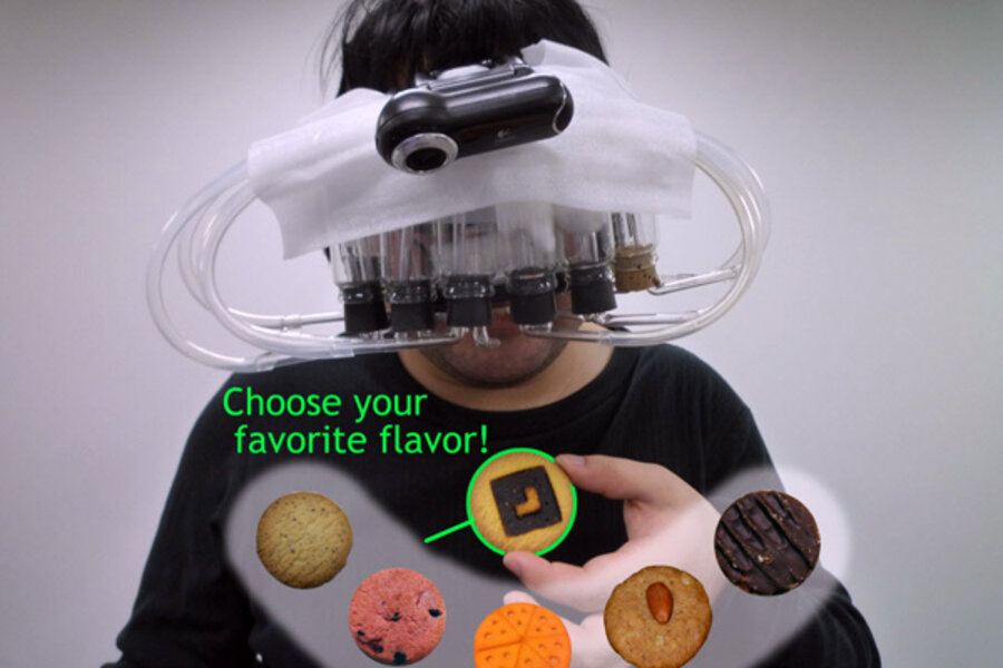Perfumed virtual reality mask can change the taste of cookies ...