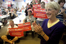 Democrats rally behind their 'mom in tennis shoes,' Sen. Patty Murray ...