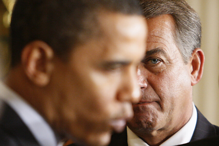Tax cut smackdown: Obama vs. Boehner (and Orszag) - CSMonitor.com