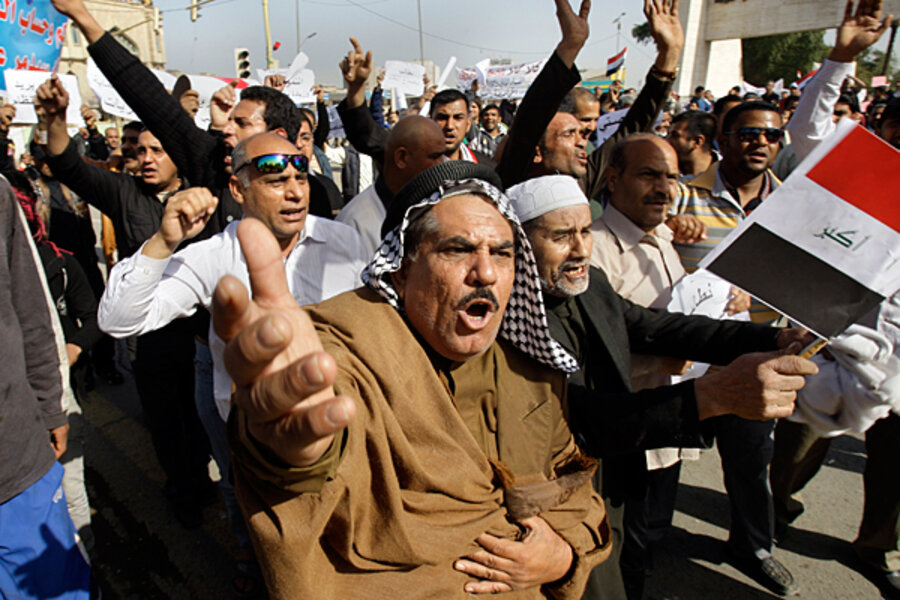 Iraqis stage 'day of rage' despite government lockdown - CSMonitor.com