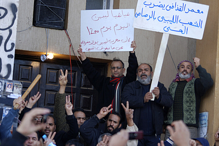 Libya protests spread to capital city of Tripoli - CSMonitor.com