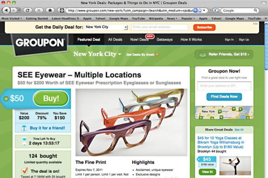 Groupon's revenue measure shrinks more than 50 percent - CSMonitor.com