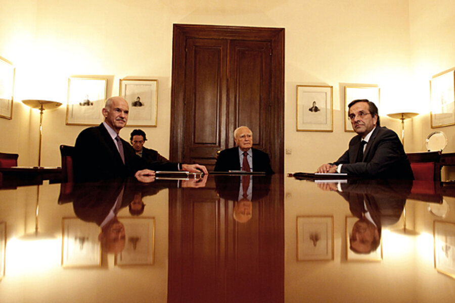 Greece cobbles together interim government as Italy teeters - CSMonitor.com