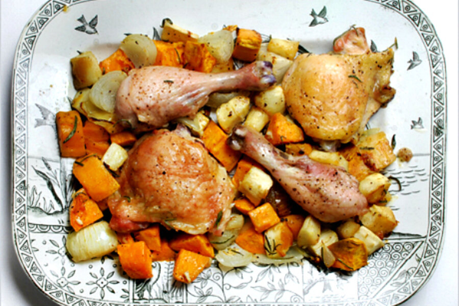 Roast chicken with root vegetables - CSMonitor.com