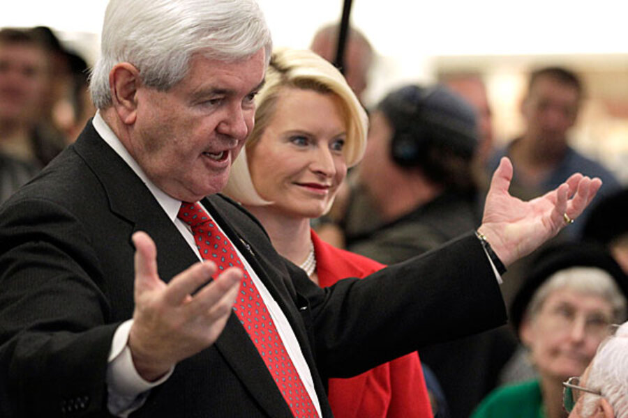 Newt Gringrich, ahead in Virginia, promises tougher counterpunches ...