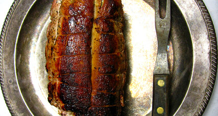 Herb and lavender-stuffed standing pork loin rib roast - CSMonitor.com